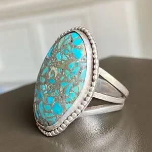 Accessories | Vintage Native American Sterling Silver Turquoise Ring ...